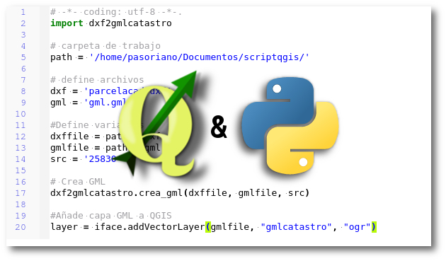 Cómo usar módulos de Python en QGIS. Un ejemplo con dxf2gmlcatastro ...